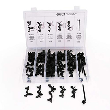 UTSAUTO Car Wire Harness Loom Routing Clips Push Mount Cable Tie ...