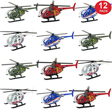 3 5 Inch Die Cast Helicopter Set of 12 Military Police Fire and EMS ...