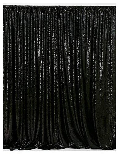 Sparkle Sequin Backdrop 8x8ft Black Glitter Backdrop Birthday Party ...