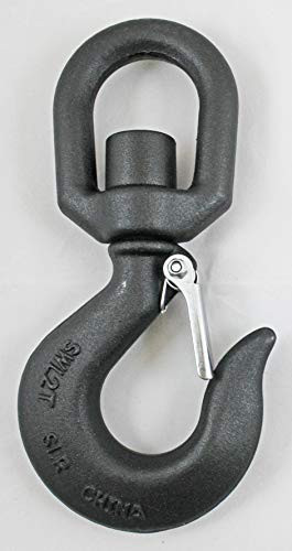 Indusco 47400981 Drop Forged Carbon Steel Swivel Eye Hook with Latch 3 ...