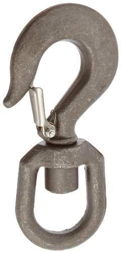 Indusco 47400978 Drop Forged Carbon Steel Swivel Eye Hook with Latch 2 ...