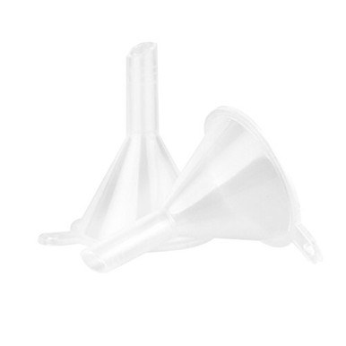 Premium Mini Plastic Funnel Set of 10 - Flask Tiny Funnel - PVC Clear ...