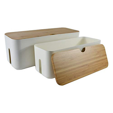 Changsuo Cable Management Box Set Small and Large Cable Organizer Boxes ...