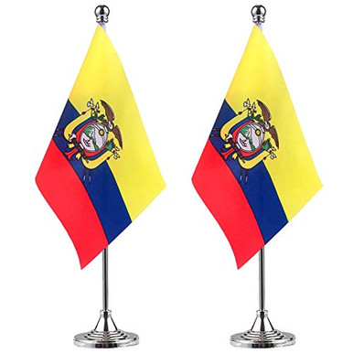 Ecuador Desk Flag Small Mini Ecuadoran Office Table Flag with Stand ...