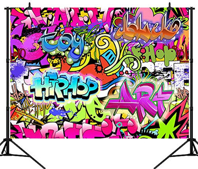 CapiSco 7X5FT Hip Hop Themed 80s Street Graffiti Photography Backdrop ...