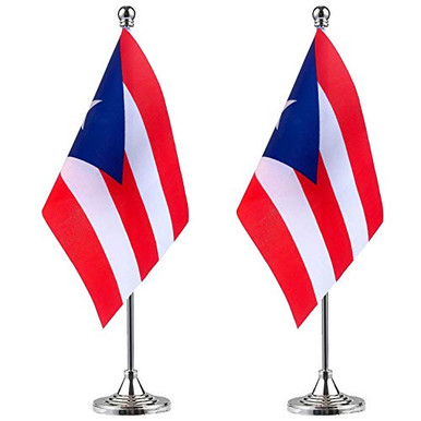 Puerto Rico Desk Flag Small Mini Puerto Rican Office Table Flag with ...