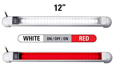 Advanced LED 12 White Rail Light with White and Red LEDs ...