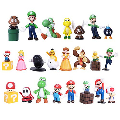 Max Fun 28pcs Mario Brothers Action Figures Kids Toys Cake Toppers ...