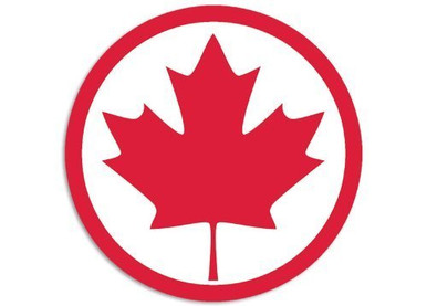 NI506 Canada Round Maple Leaf Decal Sticker | 5.5-Inches | Premium ...