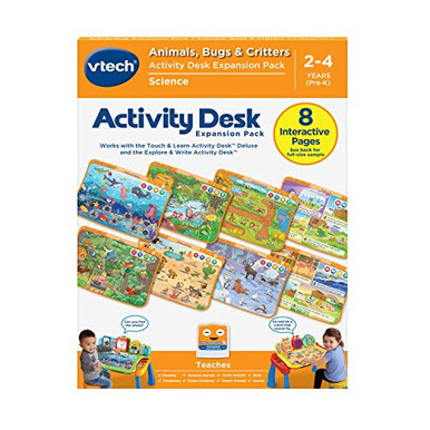 VTech Touch and Learn Activity Desk Deluxe Expansion Pack Animals Bugs ...