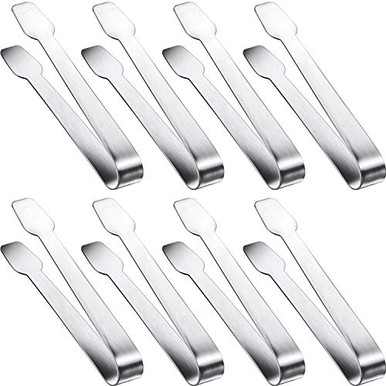 Pangda 10 Pack Sugar Tongs Ice Tongs Stainless Steel Mini Serving Tongs ...