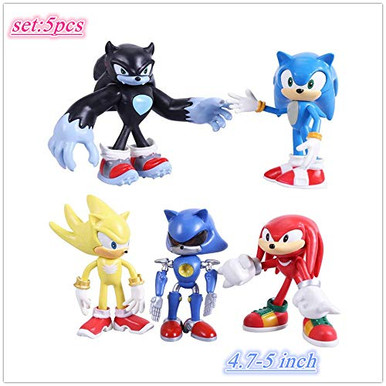 5pcs Sonic?Super Sonic Metal Sonic?and Knuckles? Werehog supersonic ...