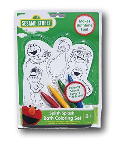 Sesame Street ''Splish Splash'' Bath Coloring Set - Warehousesoverstock