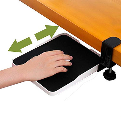 Mouse Tray Clamp Under Desk Mouse Platform Clip on Mouse Pad Slide Out ...