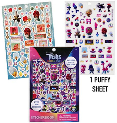 Trolls 2 Sticker Book Set of Over 300 Stickers Puffy Stickers for Kids ...