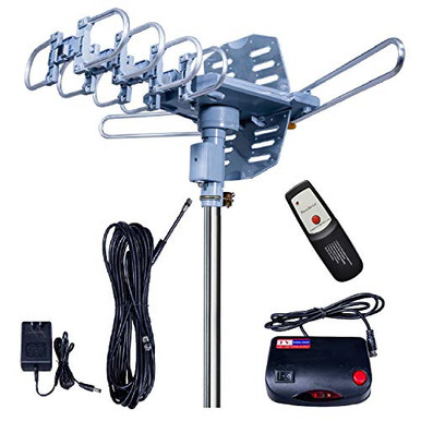 Updated 150 Miles Amplified Outdoor TV Antenna 4K 1080p High Reception ...