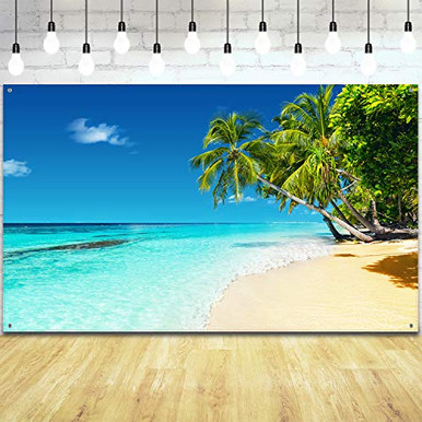 Summer Tropical Beach Backdrop Sea Beach Photo Booth Backdrop Seaside ...
