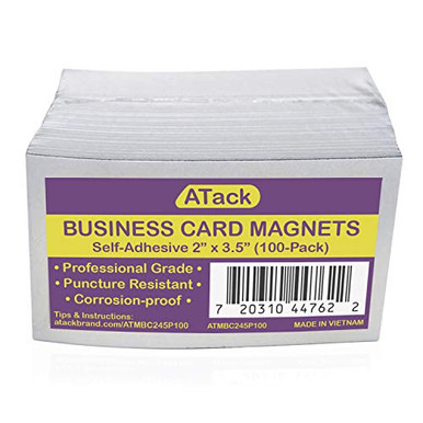 ATack Self adhesive Business Card Magnets with Adhesive Backing Pack of ...