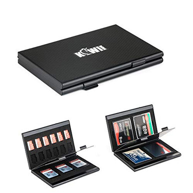 Kiwifotos Portable Luxury Metal Memory Card Case Carrying Holder for SD ...