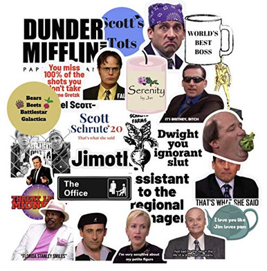 The Office Stickers 25 Pack The Office Stickers for laptops Dunder ...
