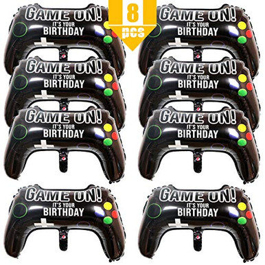 Agreatca 8 Packs Video Game Controller Balloons 23 6 Inch Foil Balloon ...