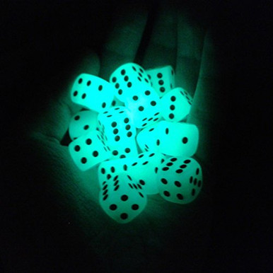 Smartdealspro 10 Pack D6 Six Sided Glow in The Dark Dice Die for DND ...