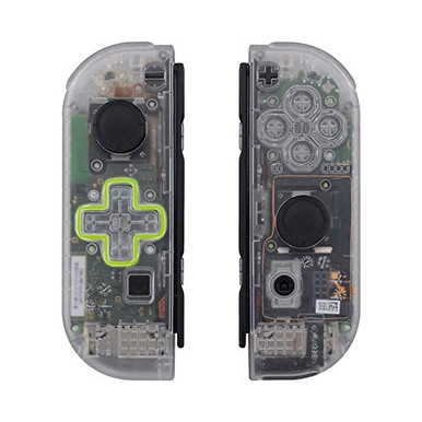 eXtremeRate Transparent Clear Joycon Handheld Controller Housing D Pad ...