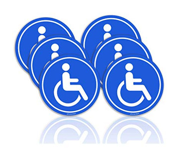 Handicap Stickers Disabled Wheelchair ADA Compliant 6 in Laminated ...