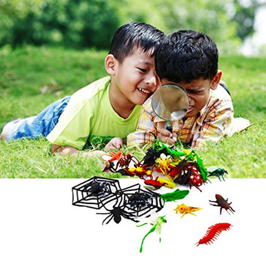 Dazzling Toys Party Pack Of Various Insects, Spiders with 2 Spider Webs ...