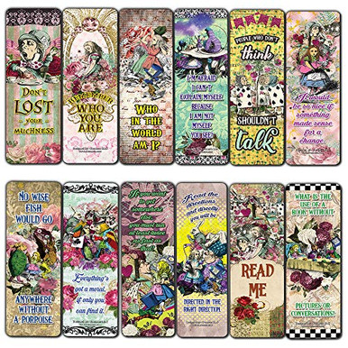 Alice in Wonderland Bookmarks Series 3 60 Pack Assorted Designs for ...
