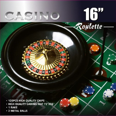 DA VINCI 16 Inch Roulette Wheel Game Set with 120 11 5 Gram Chips Full ...
