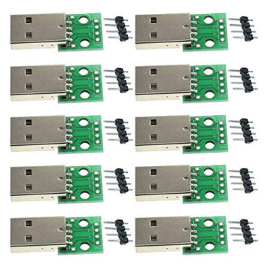 DAOKI 10Pcs DIY Male Connector Mini Micro USB to DIP Adapter 2 54mm ...