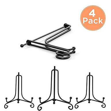 DCLife 4 pcs Iron Display Stand Black Iron Frame Drawing Board Display ...