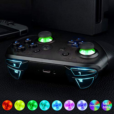 eXtremeRate Multi Colors Luminated Thumbsticks D pad ABXY ZR ZL L R ...