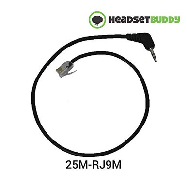 Headset Buddy Male 2 5mm to Male RJ9 RJ10 Sub Mini Audio Adapter Cable ...
