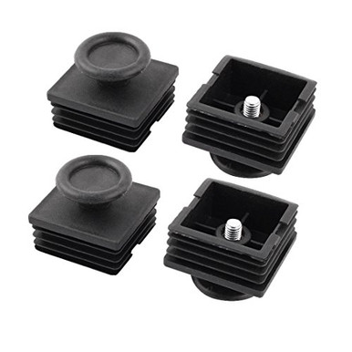 uxcell Table Adjustable Leveling Foot Square Tube Insert 50mm x 50mm 4 ...