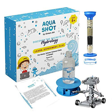 Aquashot Box Set of 3 DIY Water Science Toys Salt Water Powered Robot ...