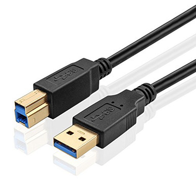 TNP USB 3.0 Cable A-Male to B-Male (3 FT) Type A to B Male SuperSpeed ...