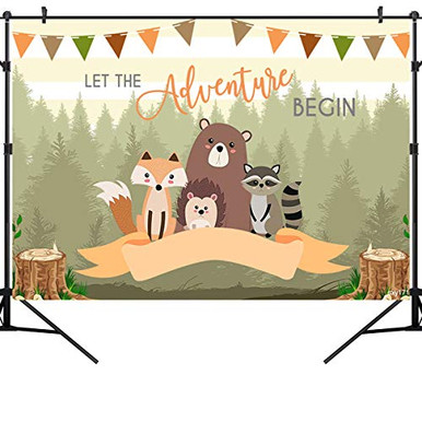 Sensfun Adventure Woodland Backdrop Woodland Creatures Birthday Party ...