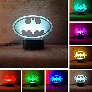 Batman Light for Boy Room DC Series Movie Legend Justice League Logo 3D ...