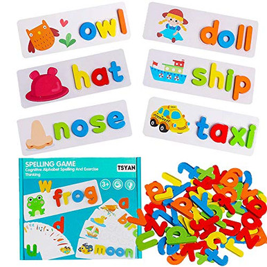 TSYAN See Spelling Learning Educational Toys Sight Word Letter Game ...