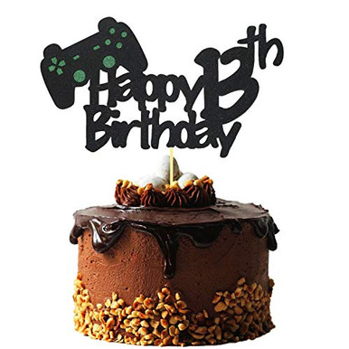 Video Game Cake Topper for 13 Year Old Gamer Birthday Decorations ...