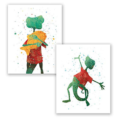 Rango Movie Poster Set of 2 Playroom Prints - Watercolor Nursery Wall ...