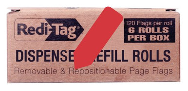 Redi-Tag Solid Arrow Dispenser Flags 6 Roll Refill 120 Flags per Roll 1 ...