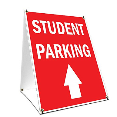 A-Frame Sidewalk Student Parking with Up Arrow Sign with Graphics On ...