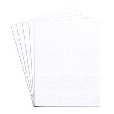 White Linen Textured Specialty Cardstock Blank Thick 8 1 2 X 11 Inches ...