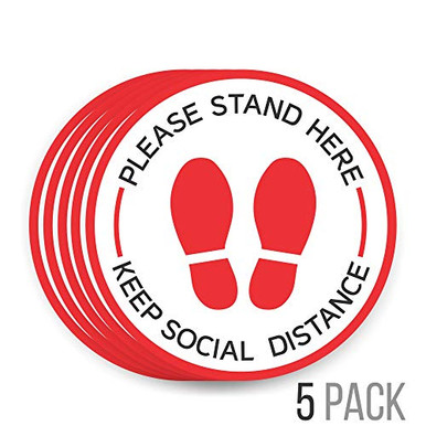 Social Distancing Floor Decals 6 Feet Notice Floor Sign for Queues ...