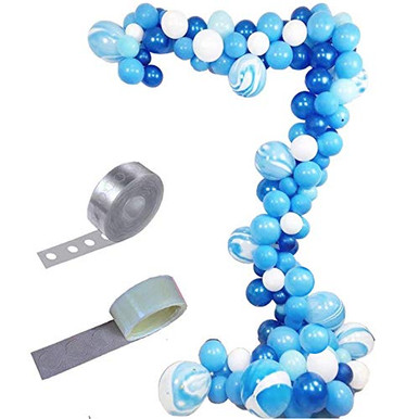 NANSHINE 128 Pcs Blue Balloon Set Wedding 10 Inch and 12 Inch Balloon ...