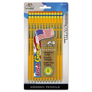 Rose Art DDR64 #2 HB Lead USA Gold Standard Yellow Pencils 24 Pack ...