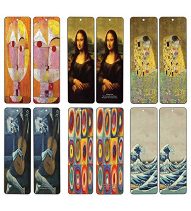 Creanoso Famous Art Bookmarks 12-Pack - Pablo Picasso Gustav Klimt ...